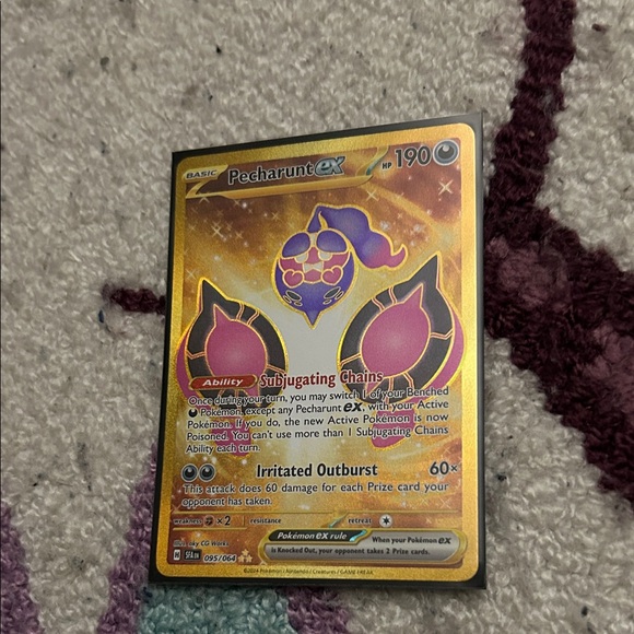 Pokemon | Other | Pokemon Pecharunt Ex Card With Gold And Purple Design ...
